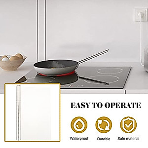 YARNOW 3 Rolls Oilproof Wallpaper Room Self- Cabinet Adhesive Tile Liner Ornament Stickers Kitchen Backsplash Oil Cupboard Practical Indoor Cm*m Household Proof Countertop