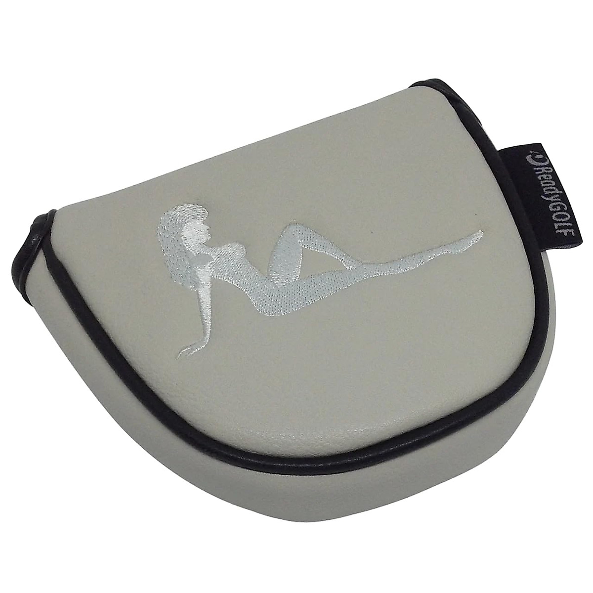 ReadyGOLF Mudflap Girl Embroidered Grey Putter Cover Mallet
