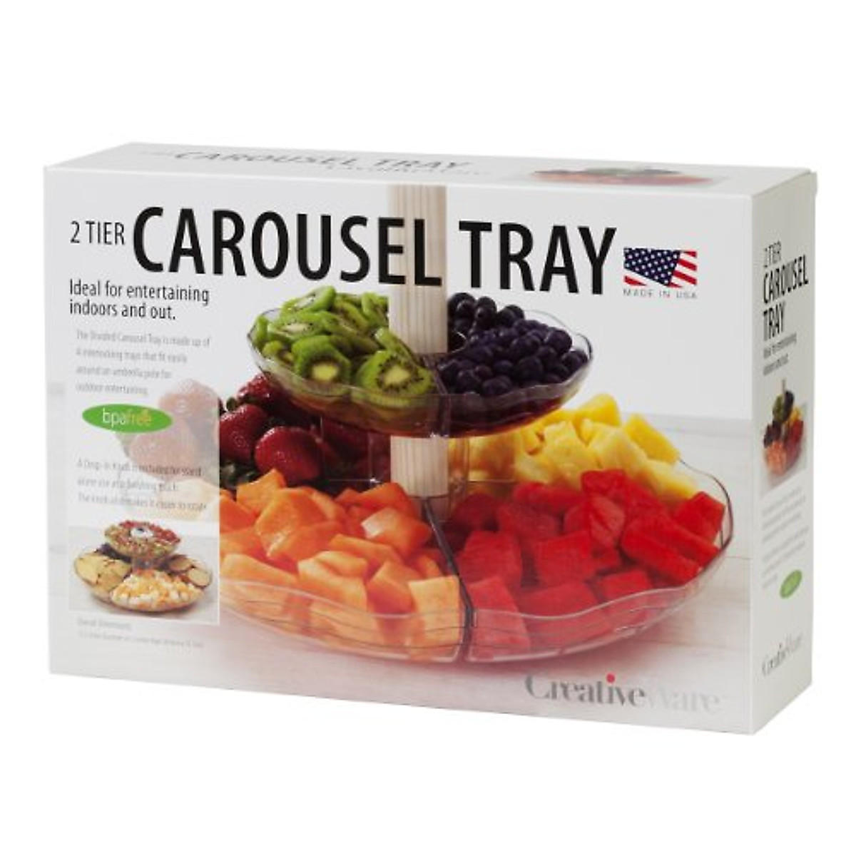 CreativeWare 2-Tier Carousel Tray