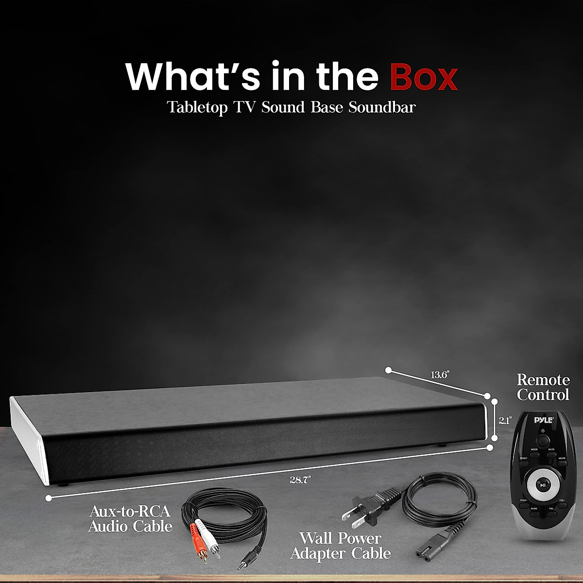 Pyle PSBV630HDBT Home Theater Speakers, TV Sound Bar Sound Base Bluetooth Wireless Speaker