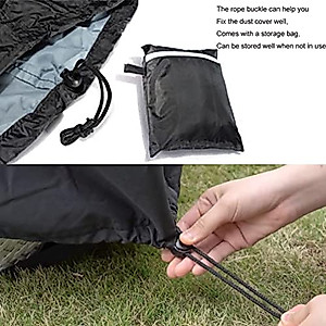 Aipwerer Patio Furniture Covers Black Garden Patio Sofa,Loveseat Bench Cover Heavy Duty Waterproof Table,Wind-Proof,With Anti-Ultraviolet Silver Coating Outdoor Furniture Set Covers (74.8in*26in*35in)