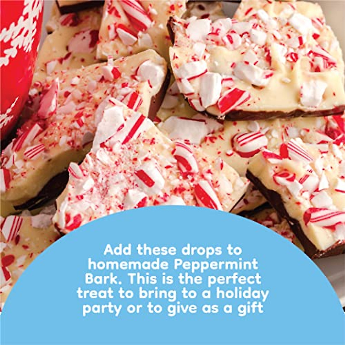 LaetaFood Peppermint Striped Hard Candy Drops, Individually Wrapped (1 Pound Bag - Approx. 75 Count)