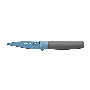 Berghoff Leo Stainless Steel Ceramic Coated Non-Stick Paring Knife, 8.5cm, 8.5 cm, Blue