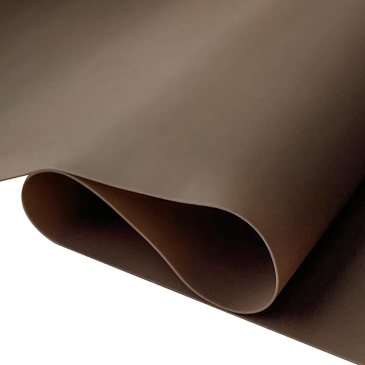 Matte Jelly Vinyl 11.8"x53" Candy Color Smooth Waterproof PVC Vinyl for Hair Bows Keychains Jewelry Making (Dark Brown)