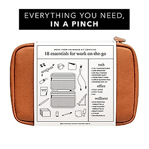 Pinch Provisions Work from Anywhere Kit, Includes 17 essentials to Help You Stay on Task, Must-Have Essentials, Compact Multi-Functional Vegan Leather Pouch.