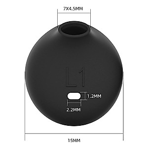 20 Pieces Silicon Replacement Earbuds Tips Cover Ear Gels Buds for Samsung Galaxy Note 5te 7/S7/S6/S6 Edge Earbuds Black