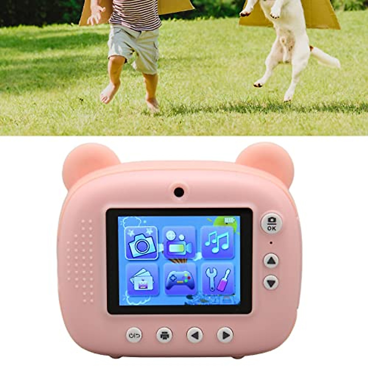 Children Camera, 1050mah Battery Cute Kids Camera for Travel(Pink)