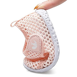 JIASUQI Babys Girls Boys Comfort Walking Water Shoes for Outdoor Swimming River Mesh Pink 12-18 Months