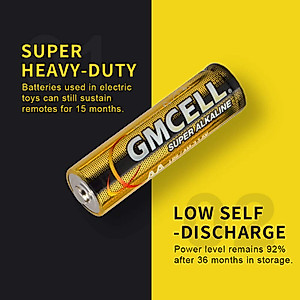 GMCELL AA & AAA Battery Combo: Alkaline Batteries Variety Pack Double A 60 Triple A 40 Count