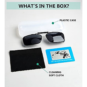 Eyekepper 3-pack Clip-on Polarized Sunglasses 56 * 34MM Grey/Brown/G15 Lens