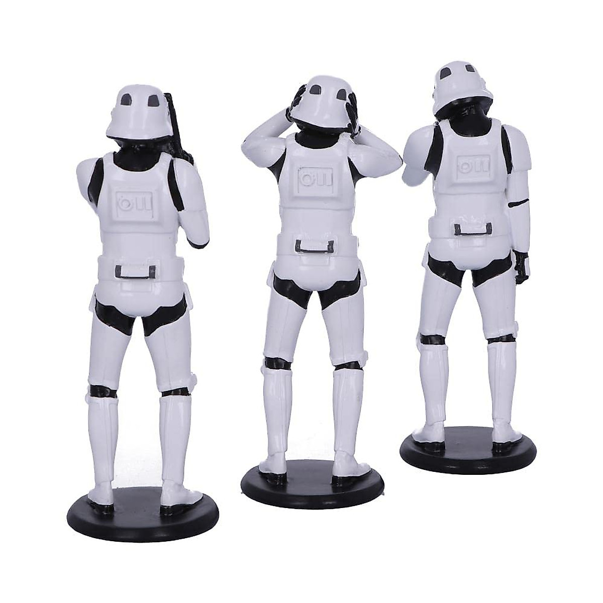 Nemesis Now Original Stormtrooper Three Wise Sci-Fi Figurines, White, 14cm
