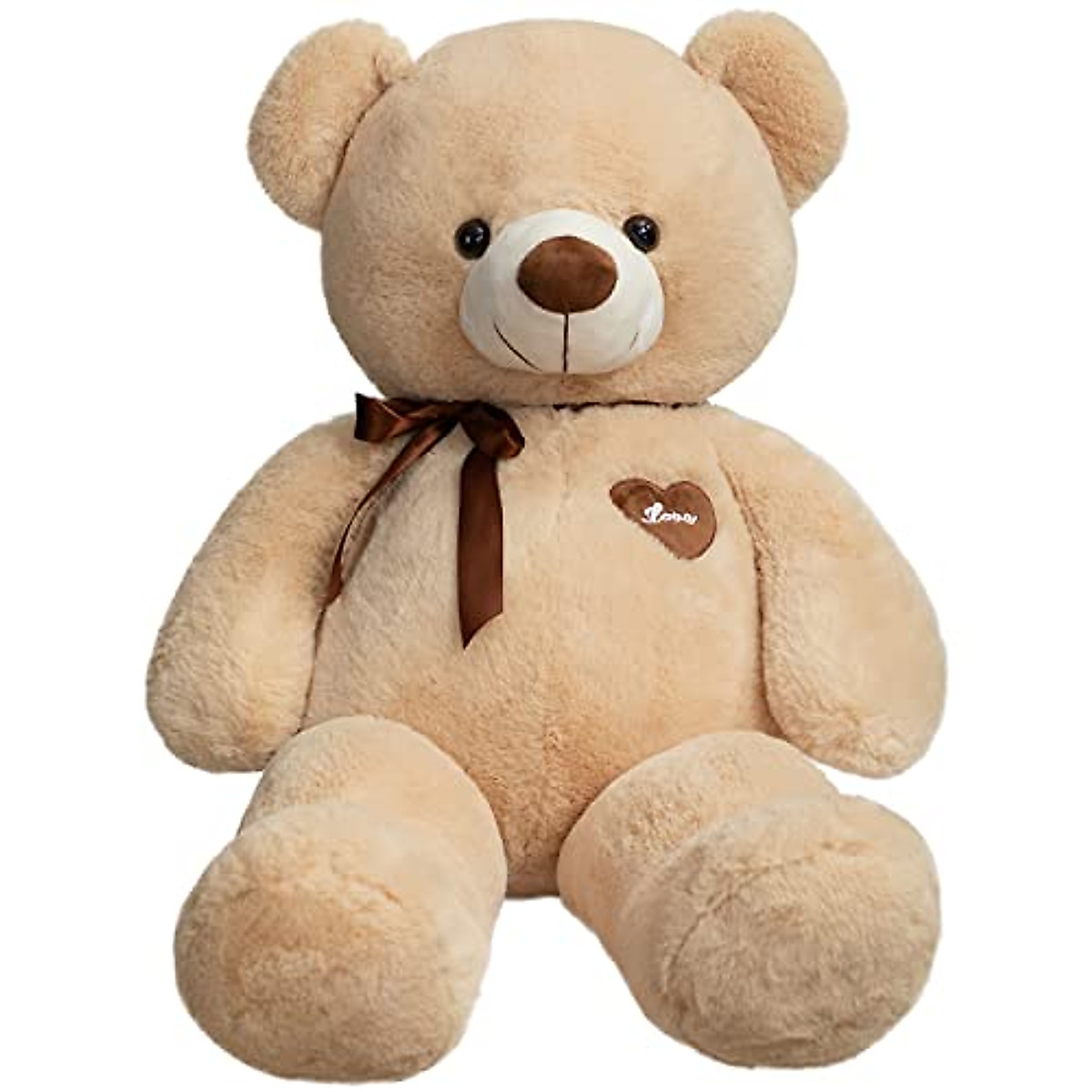 iBonny Teddy Bear Stuffed Animals Super Soft and Sweet Love Plush Bear Toy 32" Tan