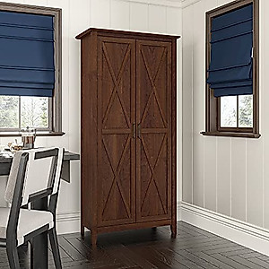 Bush Furniture Key West Kitchen Pantry Cabinet, Bing Cherry