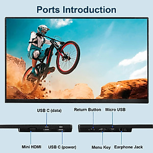 Lasitu Portable Monitor 100% sRGB Super Thin 15.6 Inch Metal Frame Portable Screen USB C/HDMI Gaming Monitor for Laptop/PC/Cellphone/PS3-5/Switch/Xbox with Foldable Case