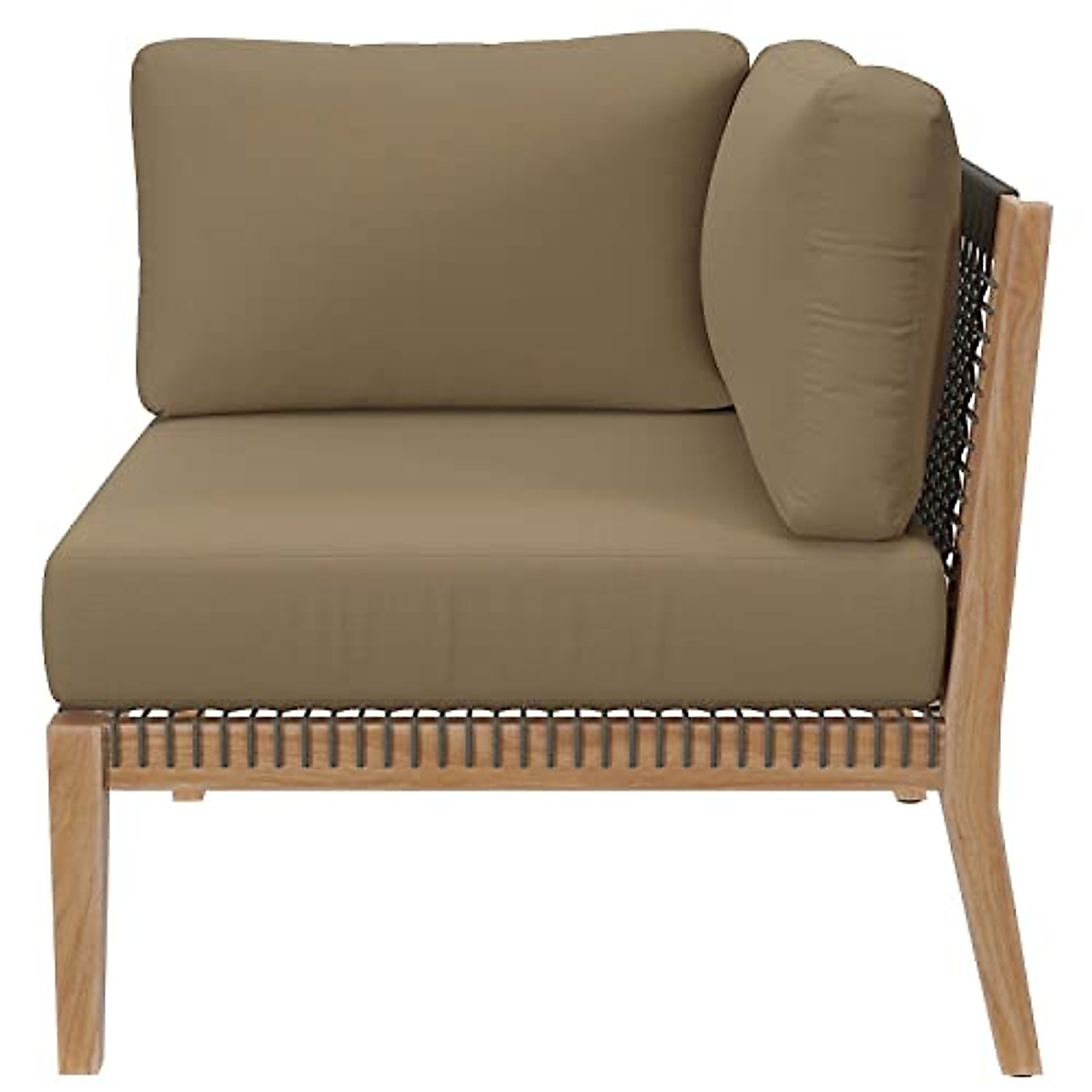 Modway Clearwater Sectional, 5-Piece Set, Gray Light Brown