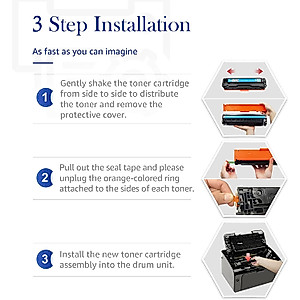 STAROVER Compatible Toner Cartridges Replacement for Canon 045 045H CRG-045H Toner for Canon Color imageCLASS MF634Cdw MF632Cdw LBP612Cdw LBP612C LBP612 MF632 MF632C 634C MF634 Laser printer (4 Pack)