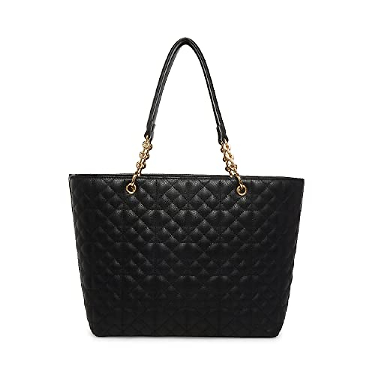 Anne Klein Womens Anne Klein quilted chain tote, Black, One Size US
