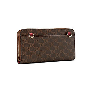 Karl Lagerfeld Paris Wallet On String Brown Combo One Size