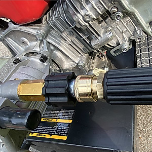 Yamatic Pressure Washer Adapter, M22 Female To 3/8'' Quick Connect Plug, Power Washer Coupler, M22 Swivel To 3/8 Inch Quick Connector For Pressure Washer, Hose, Gun, Pump, 5000 Psi