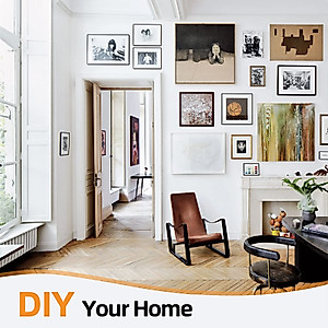 SummerBrite Picture Hanging Strips,Heavy Duty Picture Hanger Kit, Removable Damage Free,Picture Hanging Hooks,Black X Large (40Pack)