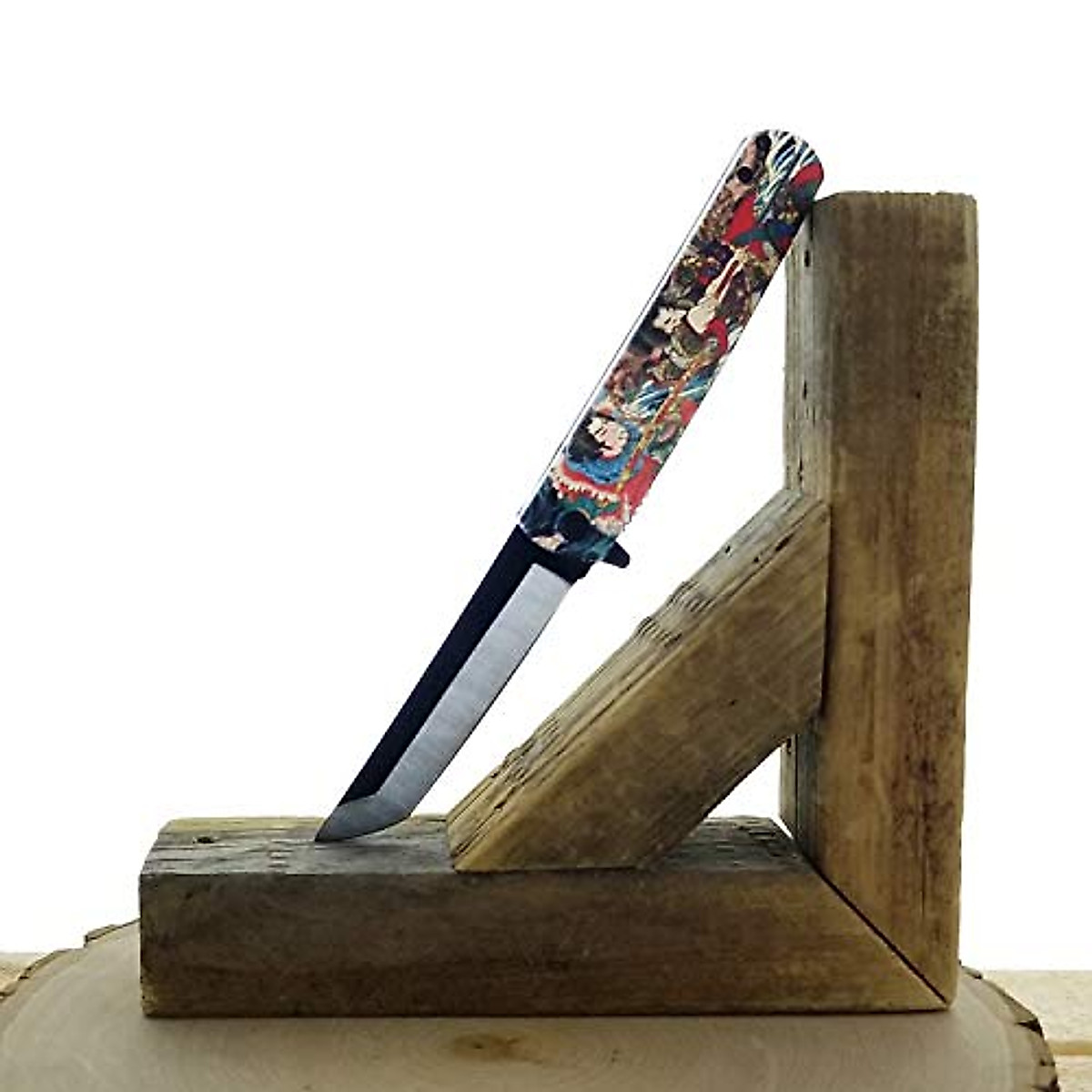 Falcon Spring Assisted Open Pocket Folding Knife with Japanese Culture Art Design Handle for Collection, Gift, Hunting, Fishing, Camping and Daily Used (Ronin)