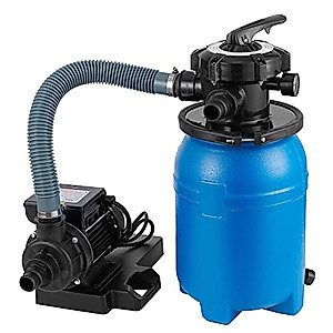 ZBPRESS Sand Filter Pump 1/3HP,10" Tank Sand Pool Filters for Above Ground Pools,2640 GPH,for Pools Up to 10000 Gallons,22 Pound Capacity