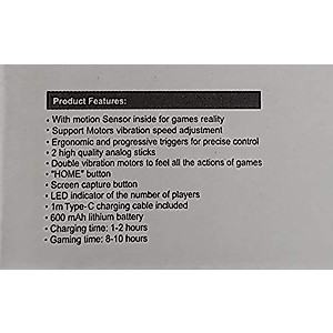 NEXiLUX Wireless Pro Mini Controller Compatible with Nintendo Switch (Motion Sensor & Turbo Enhanced), PC, Android Phone and Android TV - Light Gray (NXL-95227)