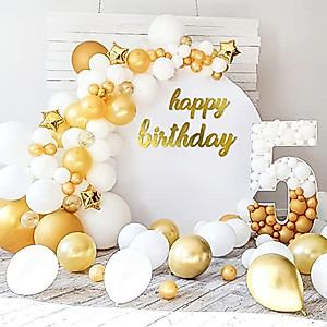Bxsif White Backdrop Round Cover - 7.2x7.2FT White Round Backdrop with 2PCS Clips Oh Baby Happy Birthday Stickers Photography Background for Wedding Baby Birthday Party Decoration.