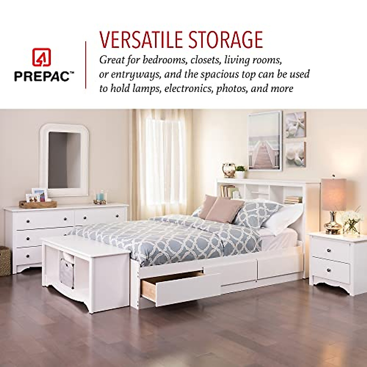 Sonoma 6 Drawer Double Dresser for Bedroom, White