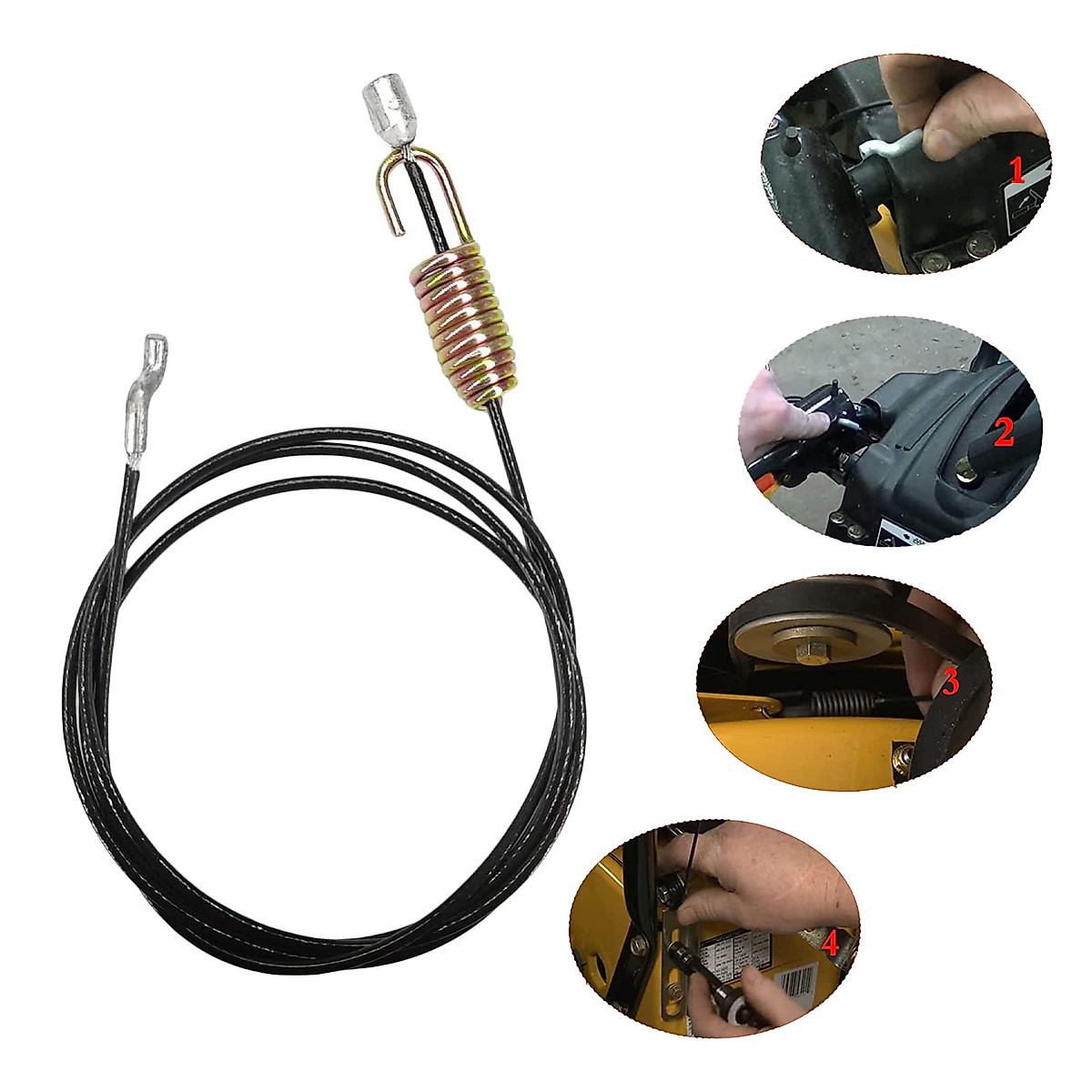 Rinlius Auger Cable 946-04230B for Cub Cadet, Yard Machine, Troy-Bilt, MTD, Columbia, White Outdoor Snow Blower Replaces 946-04320A, 946-04230, 746-04320A, 746-04230