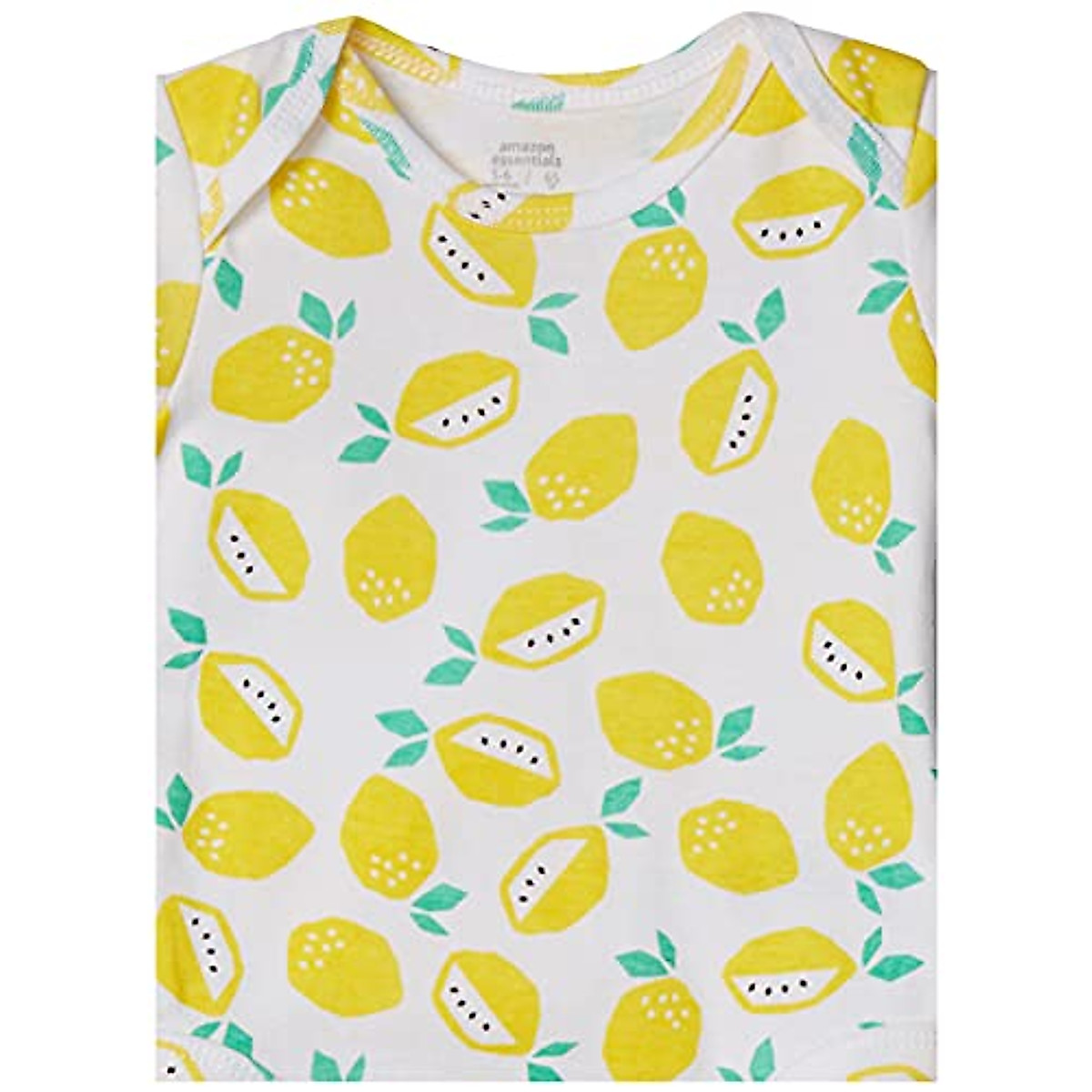 Amazon Essentials Baby Girls' Short-Sleeve Bodysuits, Pack of 6, Fruit/Girls, 3 Months