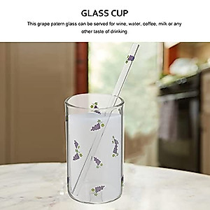 UPKOCH 2 Sets strawberry glass beer glasses glass cup with straw clear straw glasses clear beer can glass clear juice glasses clear water bottles cute cup aesthetic High borosilicate