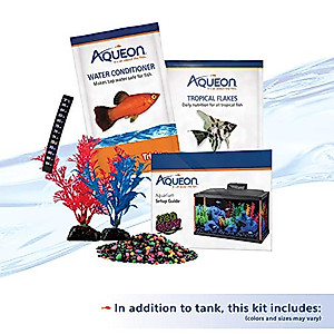 Aqueon NeoGlow LED Pink Aquarium Fish Tank Starter Kit, 5.5 Gallon
