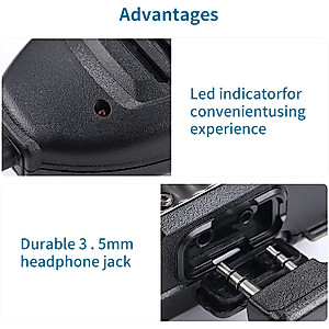 BAOFENG Two Way Radio Shoulder Handheld Speaker Mic, UV-5R Accessories,Long Range Walkie Talkies Earpiece with Mic UV-5R 5RPlus 5RA 5RB 5RC 5RD 5RE UV-82 82hp UV-S9 BF-F8HP etc.