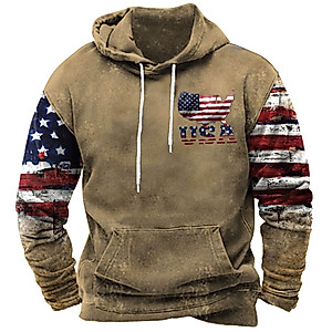 Aymnlox Hoodies for Men Western Aztec Ethnic Lightweight Hooded Sweatshirts Casual Long Sleeve Ethnic Print Graphic Pullover halloween crewneck sweatshirt plus size Brown XL