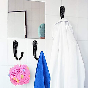 36 Pieces Wall Mounted Hook/Single Coat Hanger and 72 Pieces Screws (Black)