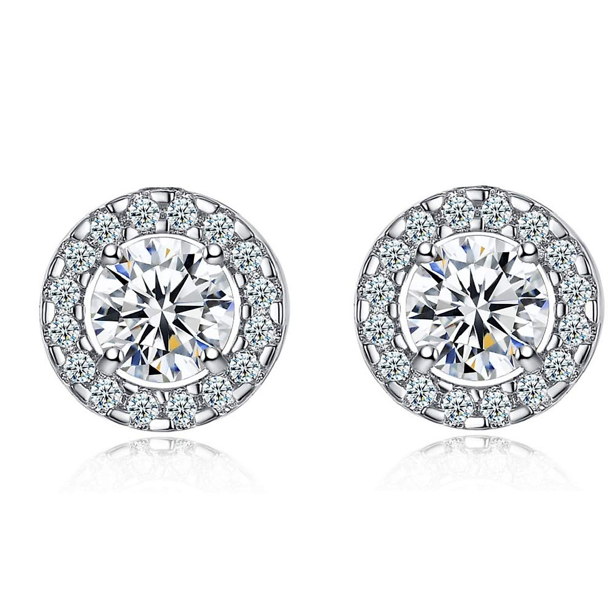 Harlorki Women's Silver Alloy Metal Rhinestone Crystal Wedding Necklace Earring Finger Ring Pendent Charm Jewelry Set