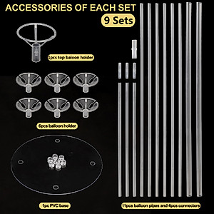 HPLYEL 10 Sets Balloon Stand Kit, Balloon Sticks Holder with Base Birthday Wedding Graduation Party Decortaions Table Centerpieces Balloon Arch kit