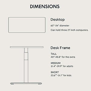 FLEXISPOT E8 Dual Motor 3 Stages Standing Desk 60x24 Inch Oval Leg Whole-Piece Board Electric Height Adjustable Desk Electric Stand Up Desk Sit Stand Desk (White Frame + White Desktop)