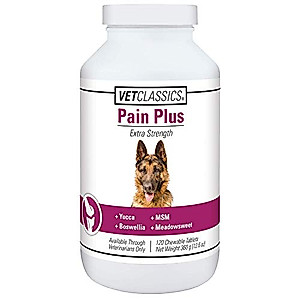 Vet Classics Pain Plus Extra Strength Health Supplement for Dogs - 120 Chewable Tablets