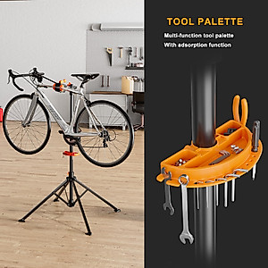 teraysun Bike Repair Stand (Max 66lbs) - Foldable Bike Workstand with Tool Tray , Shop Home Mechanics for Mountain Bicycle and Road Bike