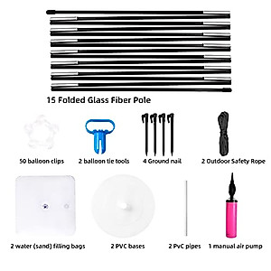 New Upgrades Balloon Arch Kit,9FT Height&10FT Width Adjustable Balloon Arch Stand with Water Fillable Base: For Wedding,Birthday Party,Baby Shower,Graduation Supplies Decorations