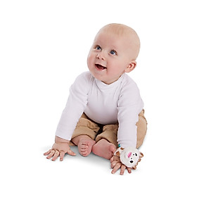 Vulli Sophie The Giraffe Sweetie Strap Rattle, White, Brown, Yellow