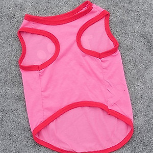 HonpraD Male Pet Shirt Dog Cat Pink Puppy Apparel FootprintsVest Clothing Pet Clothes Cold Weather Puppy Pajamas Outfits Apparel Coats