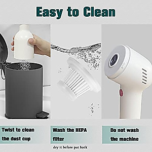 XTAUTO Portable Car Vacuum Cleaner Cordless, High Power Handheld Vacuum Cleaner for Car/Home/Office Detailing and Cleaning, Wet/Dry Use, 120W/8000Pa/4000mAh Rechargeable Li-ion Battery (White)