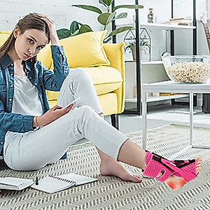 Quflaivy Plantar Fasciitis Night Splint Lightweight Foot Drop Brace Relief Heel Pain Foot Drop Ankle Support for Men Women Pink