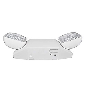 LIT-PaTH LED Emergency Lighting Fixtures with 2 LED Heads and Back Up Batteries- US Standard Exit Light, UL 924 and CEC Qualified, 120-277 Voltage, 1-Pack