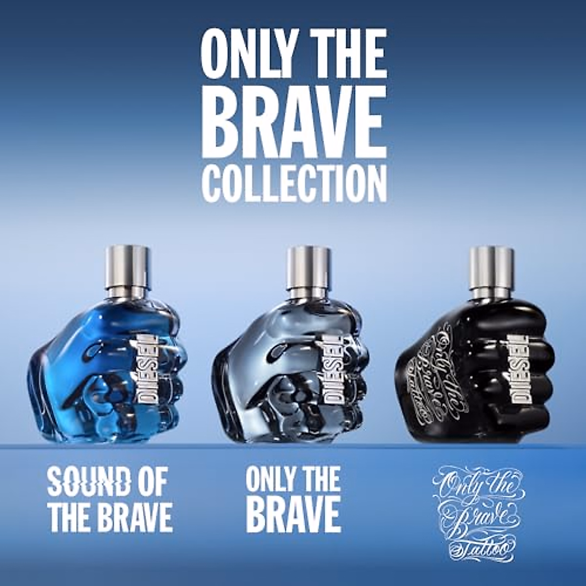 Diesel Sound of the Brave Eau de Toilette Spray Cologne for Men - Bison Grass Accord, Amber Woods & Juniper Essence, 1.7 Fl Oz
