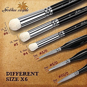 Model Paint Brushes Dry Brush - Golden Maple 18PC Large Dry Brush Set with Miniature Detail Paint Brush Set 3/0 5/0 10/0 for Effortless Miniature Painting, Scale Model, Citadel, Warhammer 40k