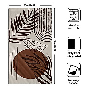 Giwawa Brown Leaves Hand Towels Boho Leaf Soft Thin Bath Towel Set of 2 Highly Absorbent Decorative Kitchen Dish Guest Towel for Spa Gym Hotel